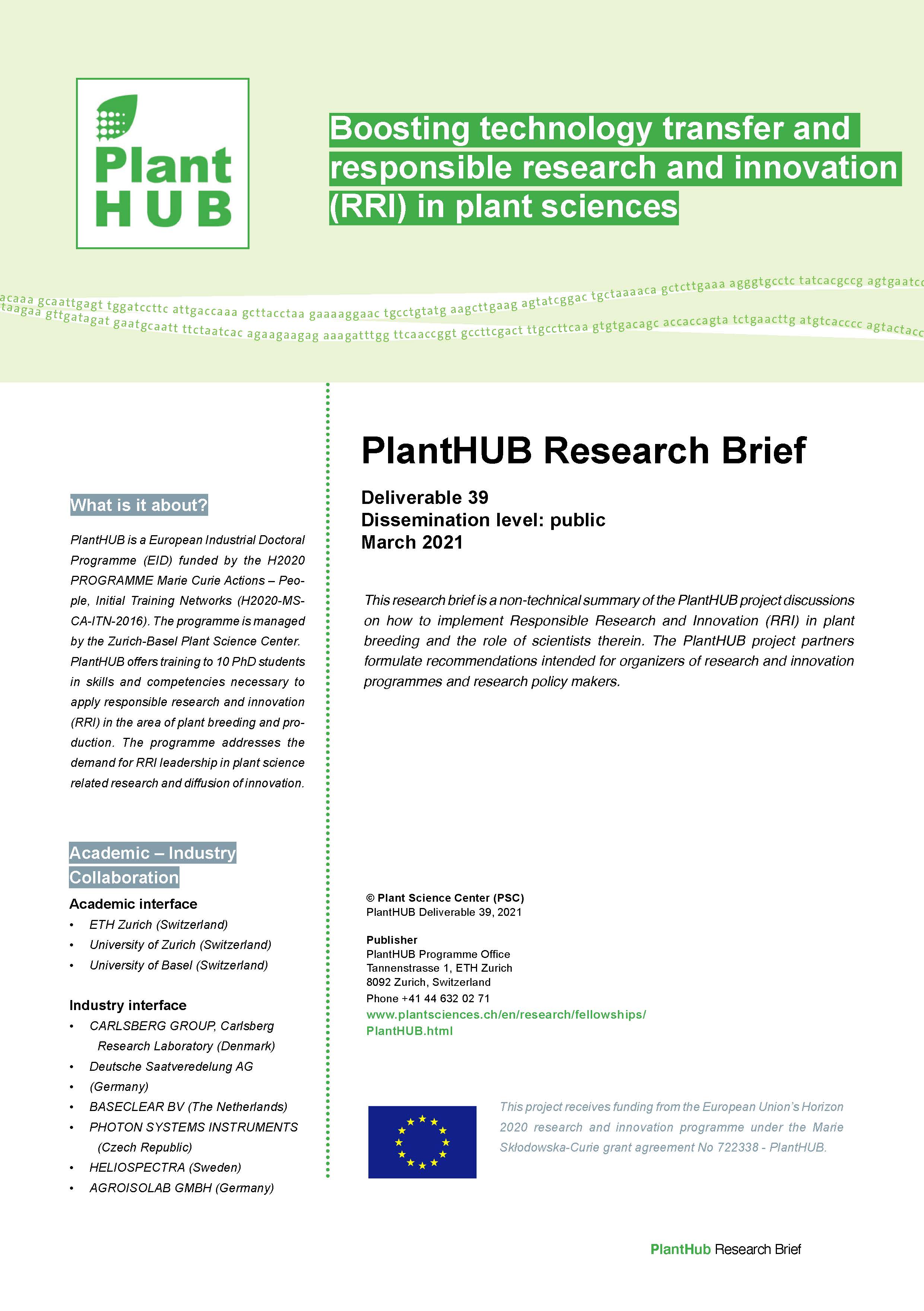 PlantHUB | Zurich-Basel Plant Science Center | UZH